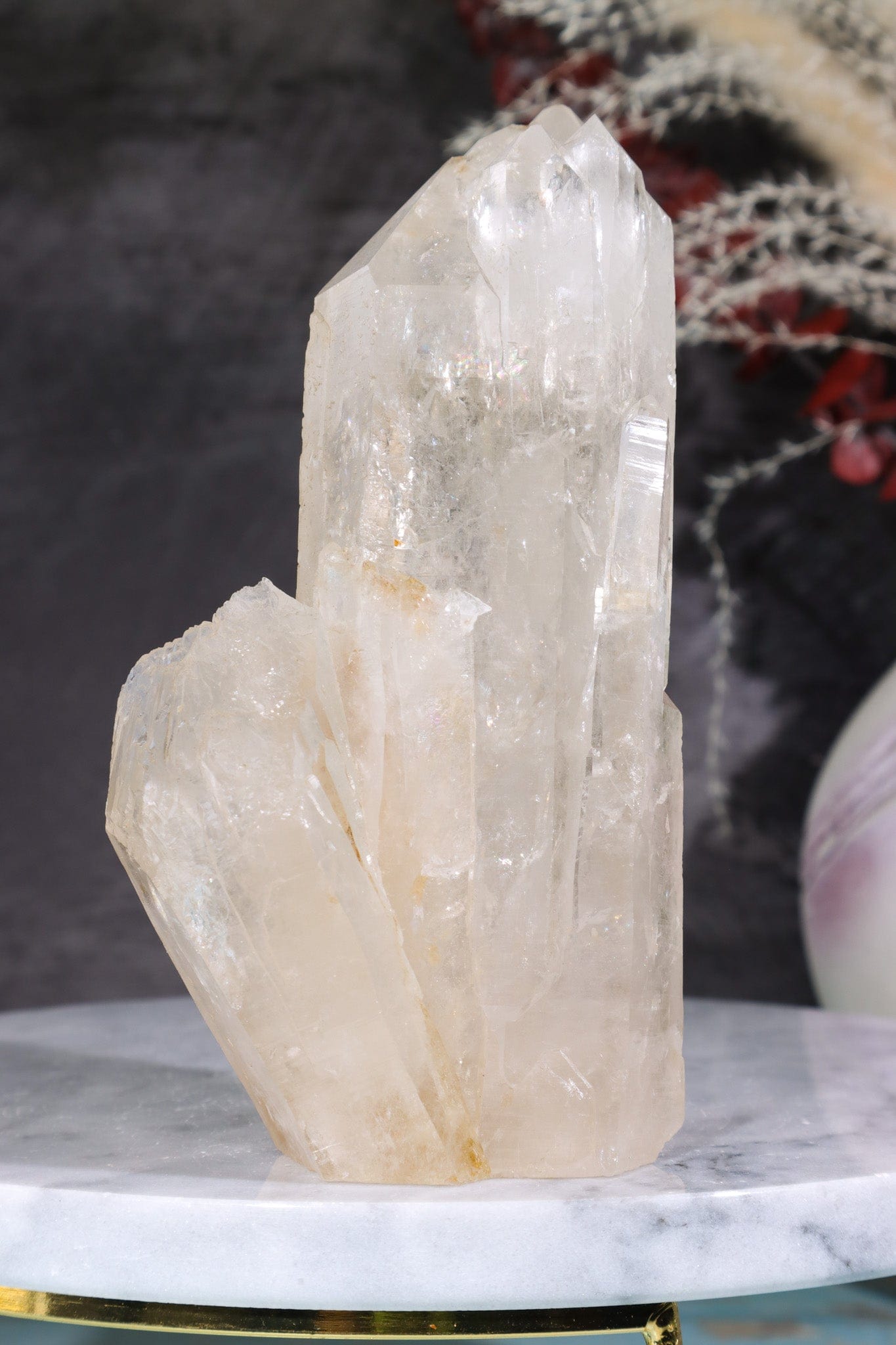 Multi Terminated Quartz Tower with Self Healed Termination 13cm – Tali ...