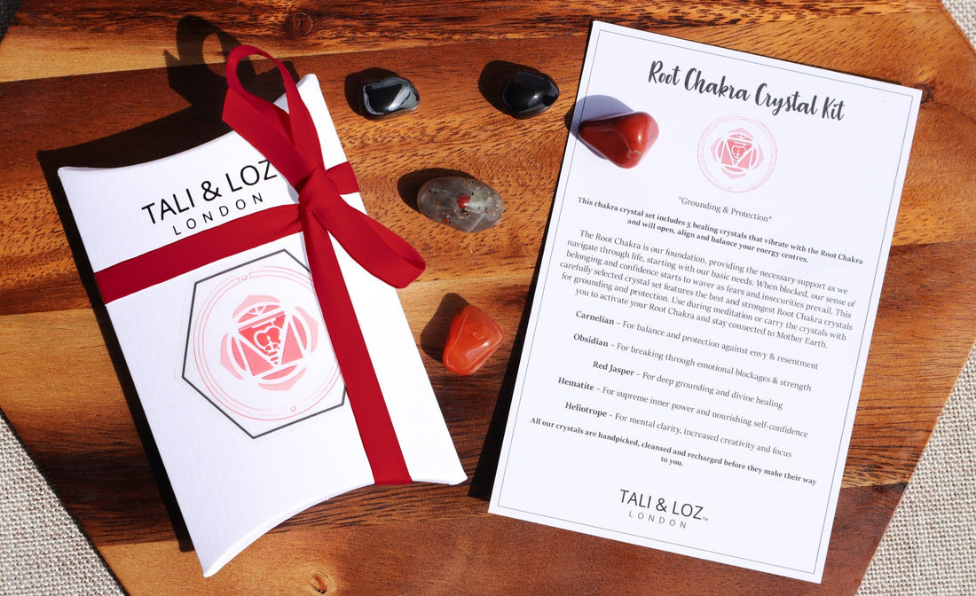 Crystal Root Chakra Set | Properties, Meaning and Uses – Tali & Loz ...
