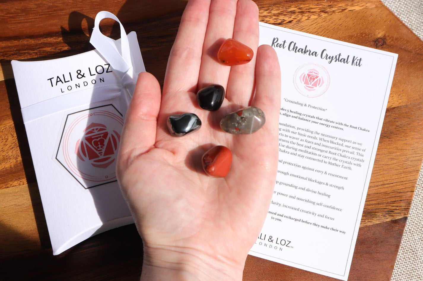 Crystal Root Chakra Set | Properties, Meaning and Uses – Tali & Loz ...